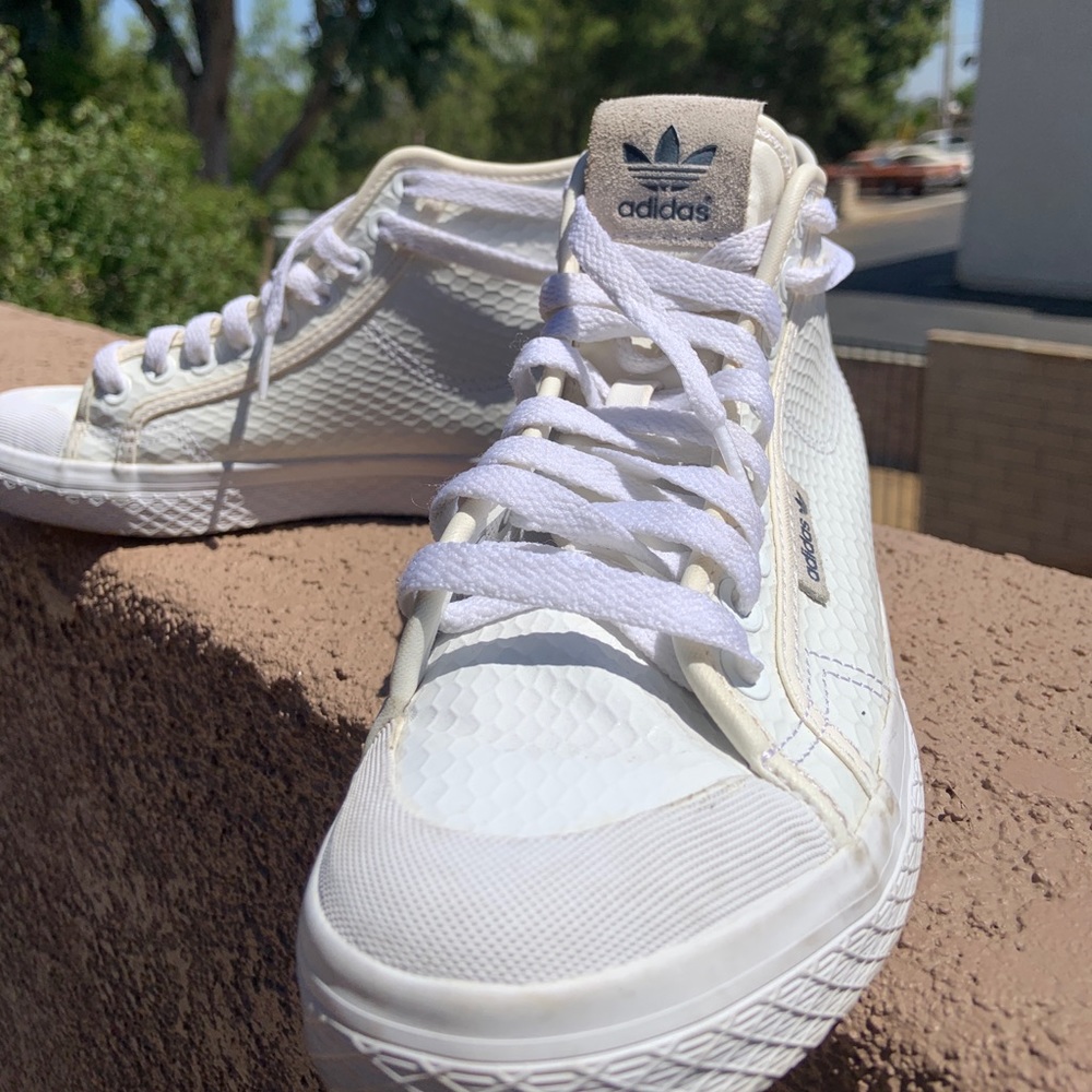 Adidas Originals High Top White Sneakers - Gem